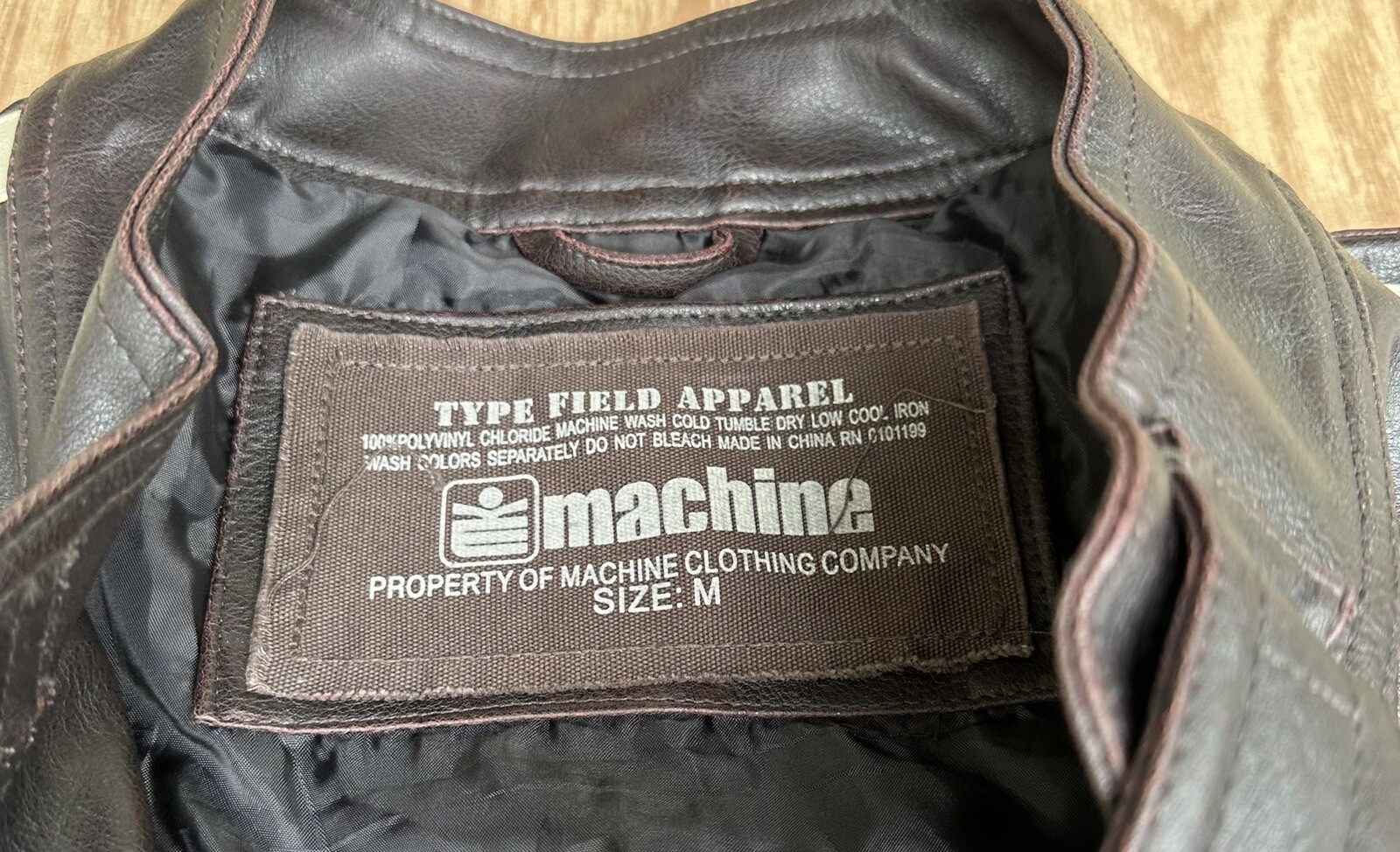 Machine Clothing Company Men's Leather Jacket Size Medium Type Field ...