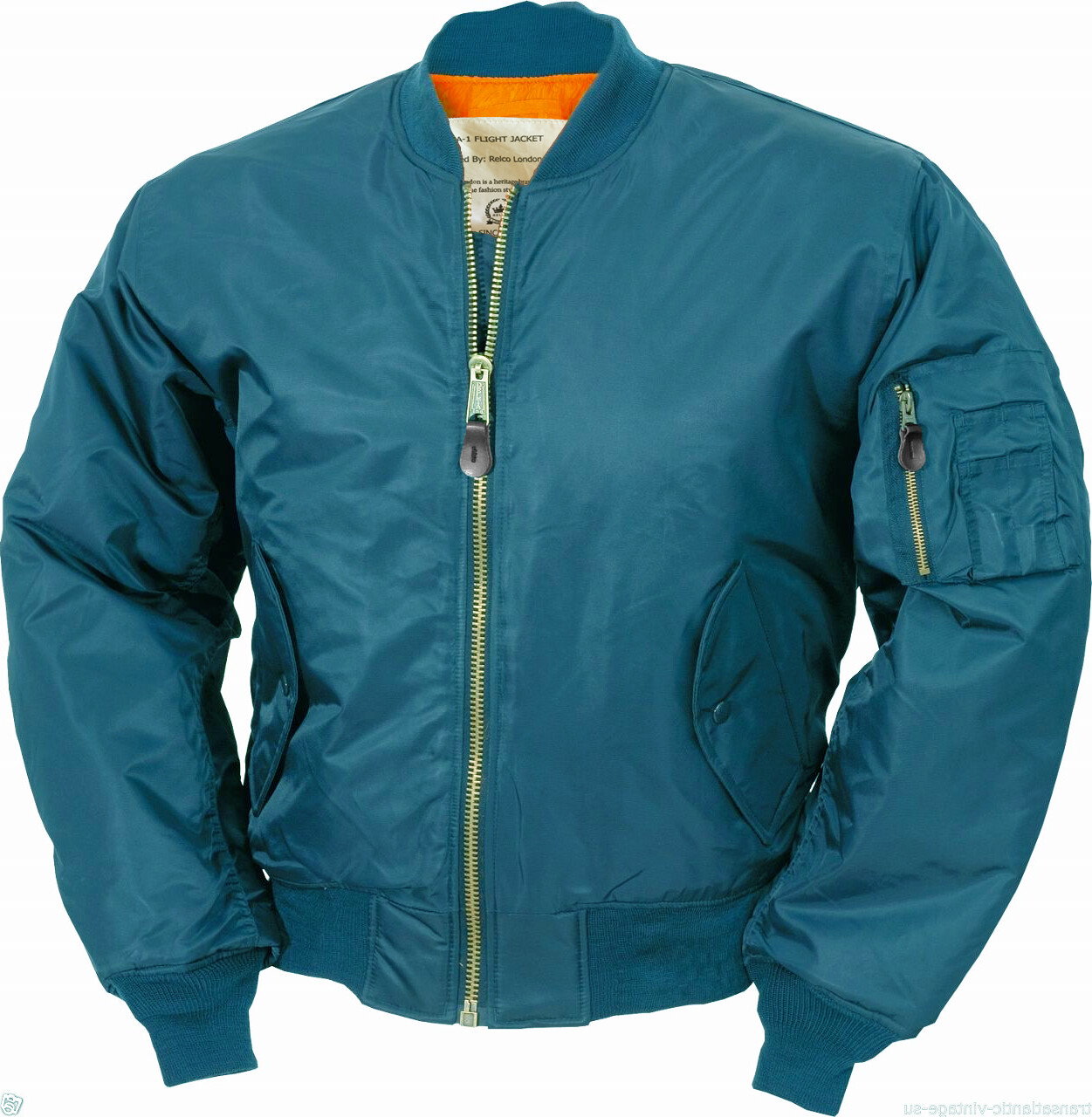 Relco Classic MA-1 Flight Jacket Bomber Pilot Military Army Olive Black ...