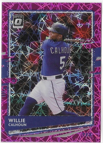 Willie Calhoun 2020 Donruss Optic Pink Velocity Prizm #152 /199 ...