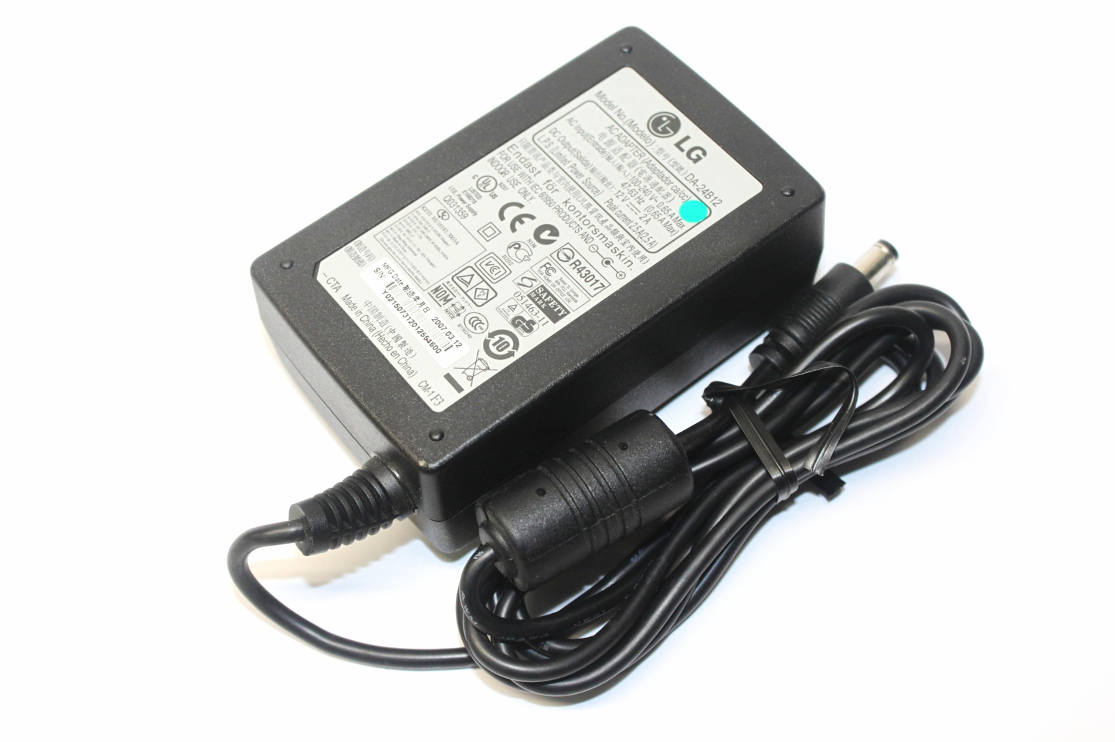 Genuine Original LG DA-24B12 ITE Power Supply AC Adapter Output DC 12V ...