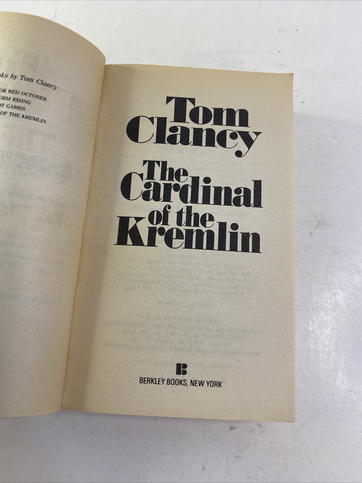 The Cardinal of the Kremlin - Tom Clancy (1989, Paperback ...