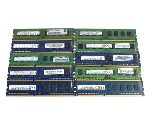 Lot of 10 Samsung Micron 4GB DDR3 Desktop RAM 10600U / 12800U Memory ...