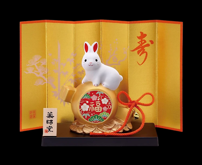 Japanese Ceramic Rabbits 27 Jade Color Parent & Child Rabbits Of 2023