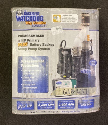 Basement Watchdog BIG COMBO CONNECT 1/2HP Sump Pump System CITS-50 ...