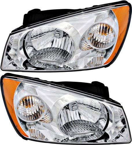 For 2004-2005 Kia Spectra Headlight Halogen Set Driver and Passenger ...