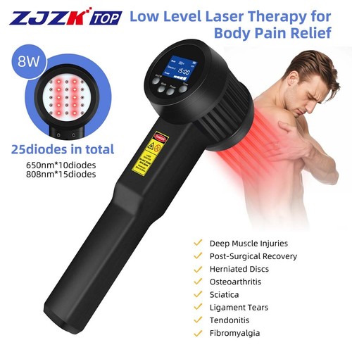 Medical 8W Laser Therapy LLLT Machine 25 Diodes 650nm Skin 808nm Tissue ...