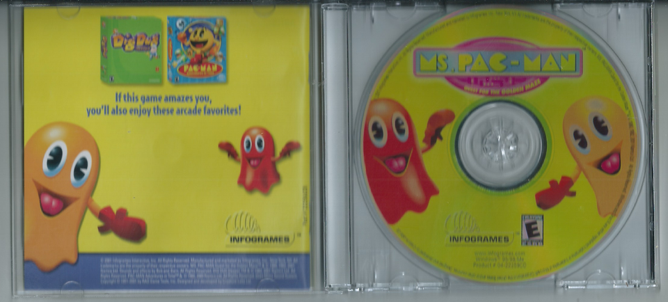 🔥 Ms. Pac Man: Quest for the Golden Maze (PC CD-ROM, 2001, Jewel Case ...