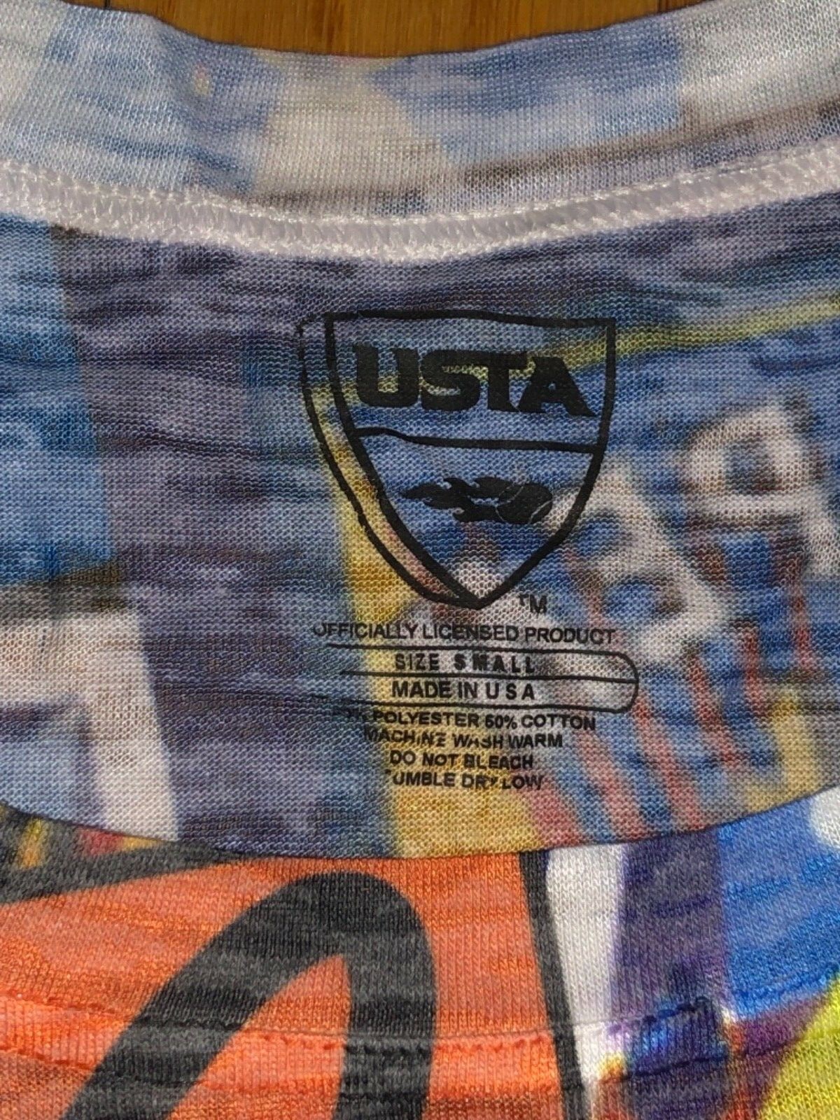 NEW US OPEN TENNIS COLLAGE PRINT T-SHIRT GRAND SLAM 2013 USTA LOGO ...
