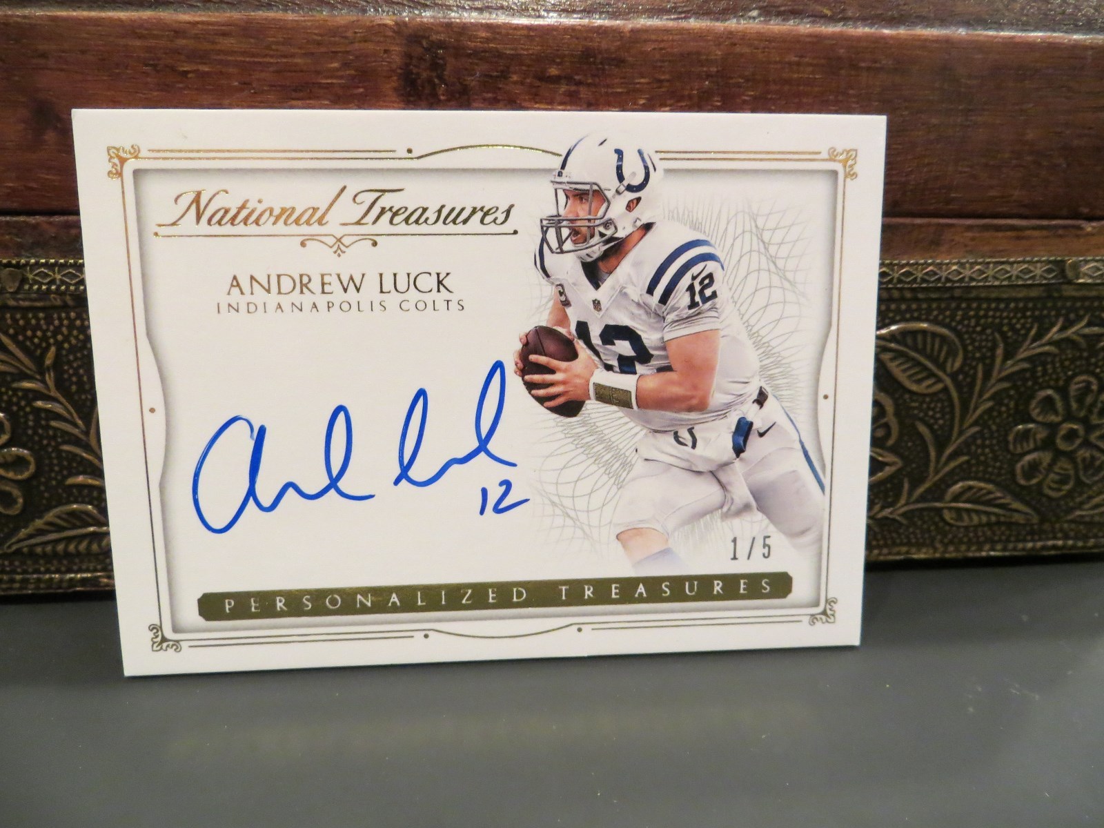 National Treasures Personalized Treasures Autograph Colts Andrew Luck 1 ...