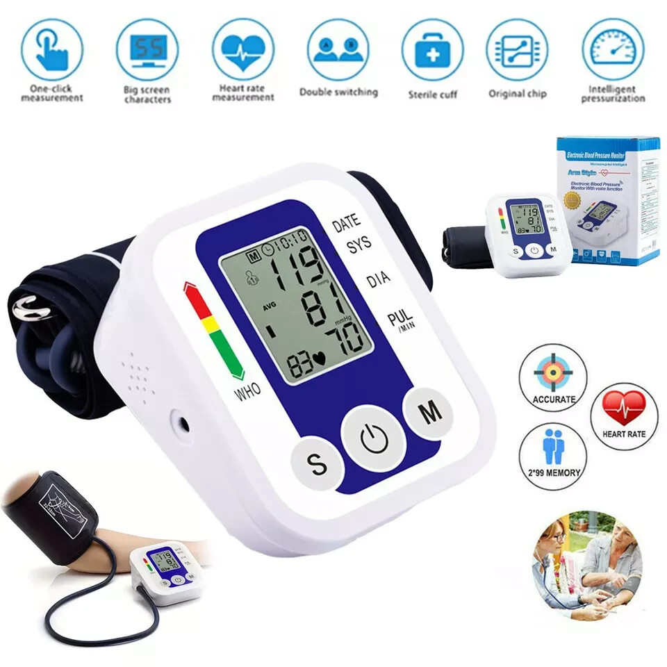 2025 Digital Automatic Blood Pressure Monitor Upper Arm BP Machine ...