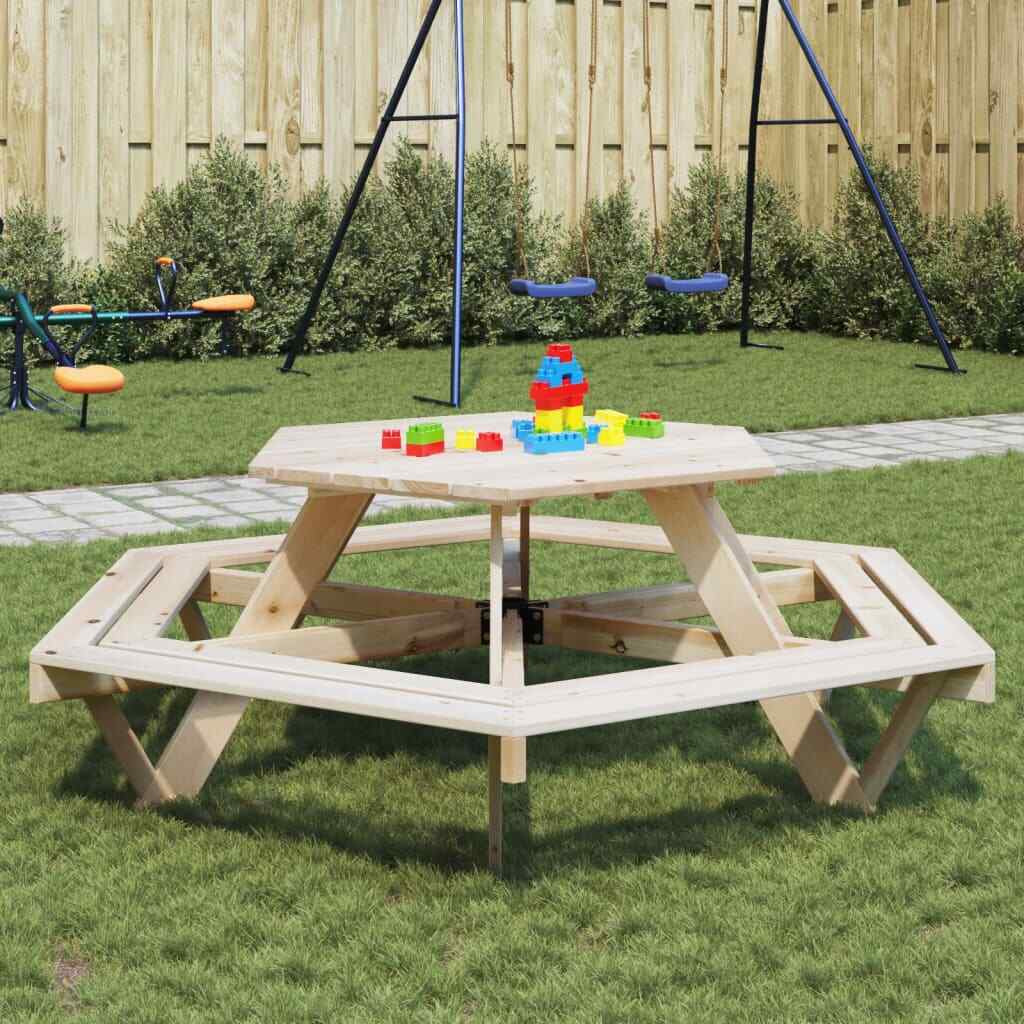 Hexagon Picnic Table Global Industrial™ 6' Hexagon Picnic Table,