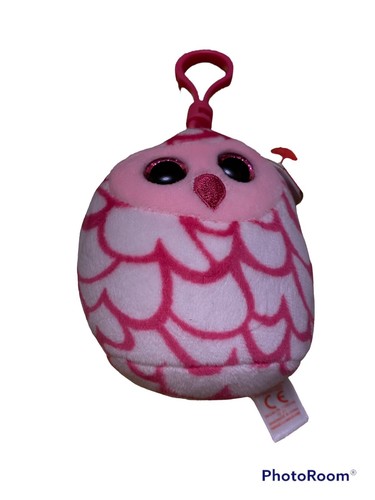 TY Mini Beanie Squishy (Squish-A-Boos) Plush - PINKY the Owl (3 Inch ...