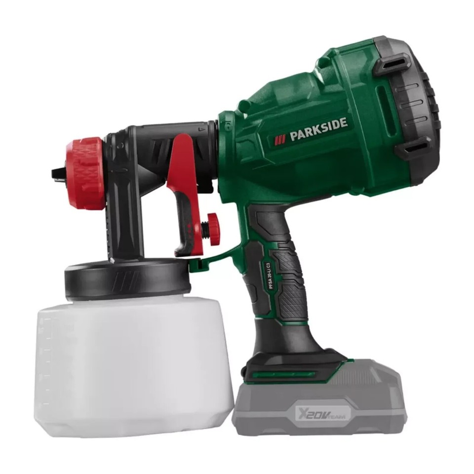 Parkside 20V Cordless Paint Sprayer - Bare Tool - Without Battery ...