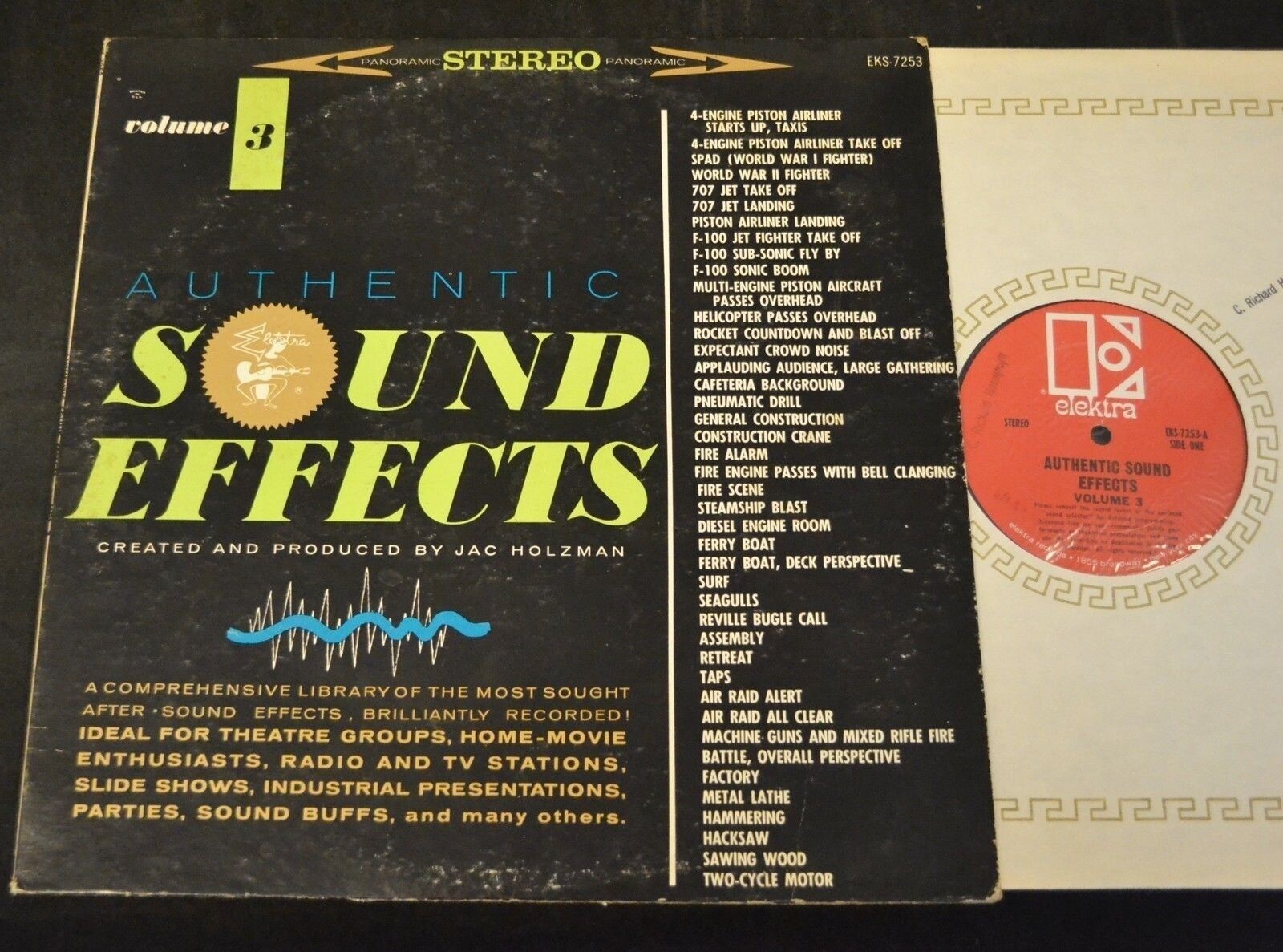 RADIO PRODUCTION LP Jack Holzman Elektra 7253 Authenic Sound Effects ...