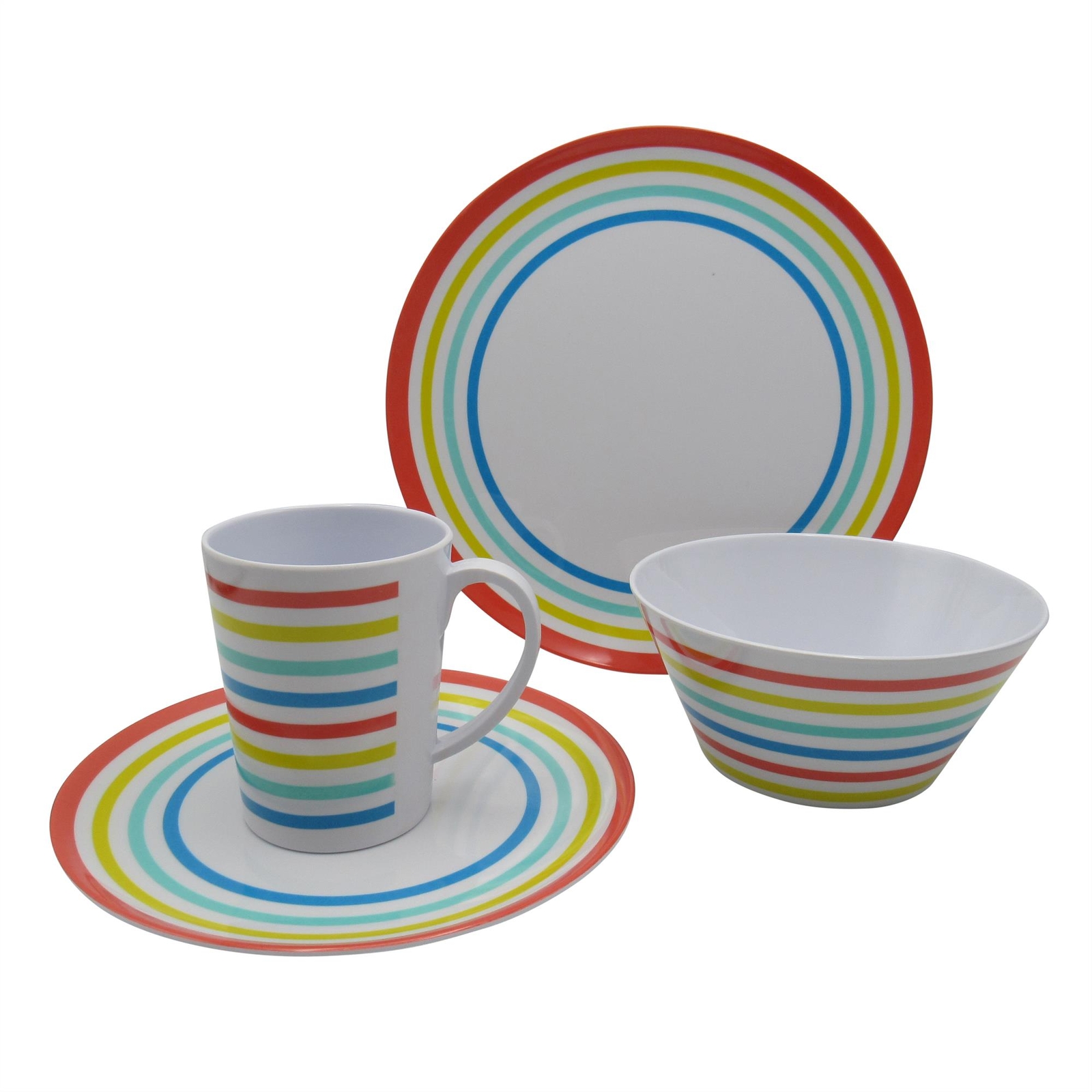 Caravan Camping Melamine Dinner Set 16pc (Picnic BBQ Outdoor Dining ...