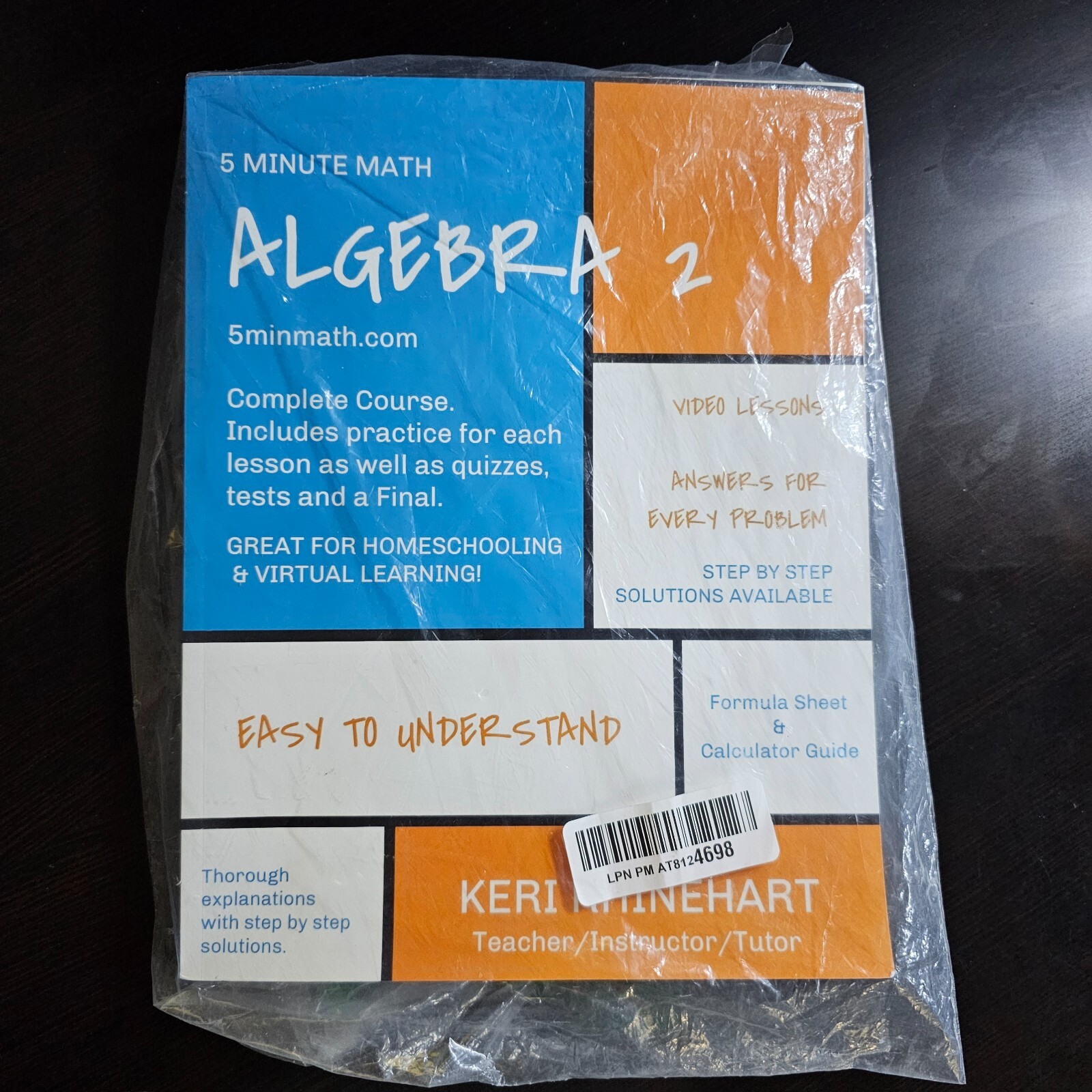 Algebra 2: Complete Course: 5 Minute Math by Rhinehart, Keri, Brand New ...