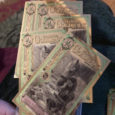 5 GOLDBACKS Type A FLORIDA 1/2 GoldBack | eBay