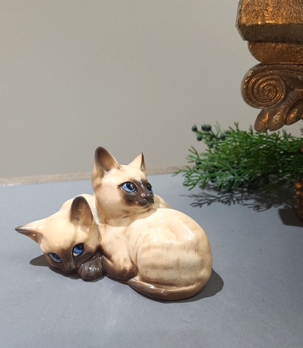 Beswick Siamese Kittens/Cats With Blue Eyes #1296 brown Chocolate ...