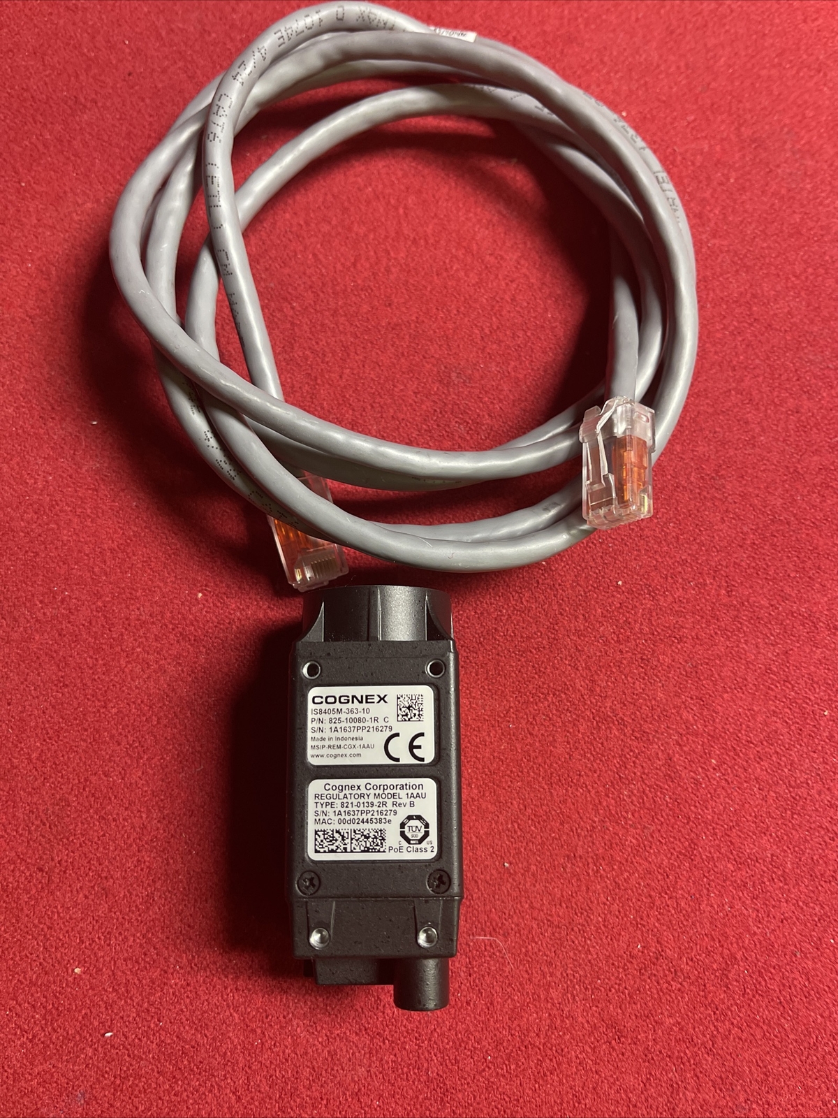 COGNEX 821-0139-2R REGULATORY MODEL 1AAU ALT-ID IS8045M-373-10 #254575 ...