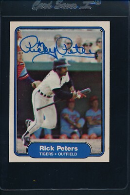 1982 Fleer #277 Rick Peters Tigers Signed Auto *27037 | eBay