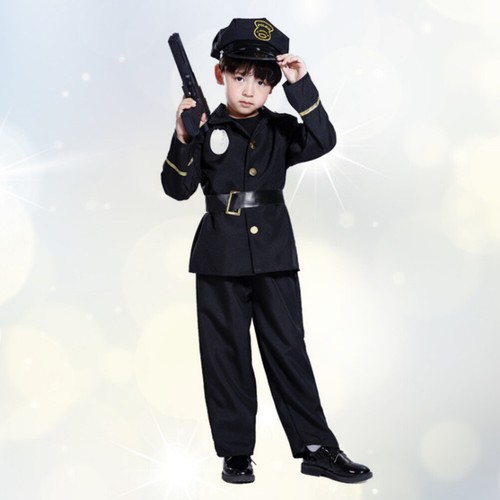 Kids Role Play Uniform Halloween Costume Children Cop Costume | eBay ...