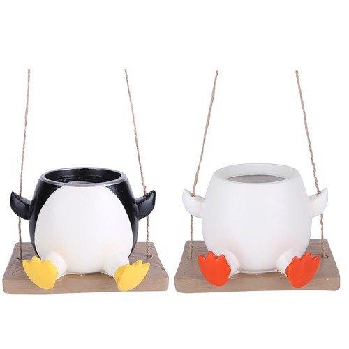 Penguin Swing Planter Pot Hanging Planter Pot Creative for Indoor ...