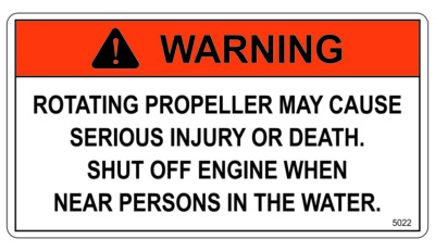 Rotating Propeller Warning Decal Sticker Label Marine Boat Safety FREE ...