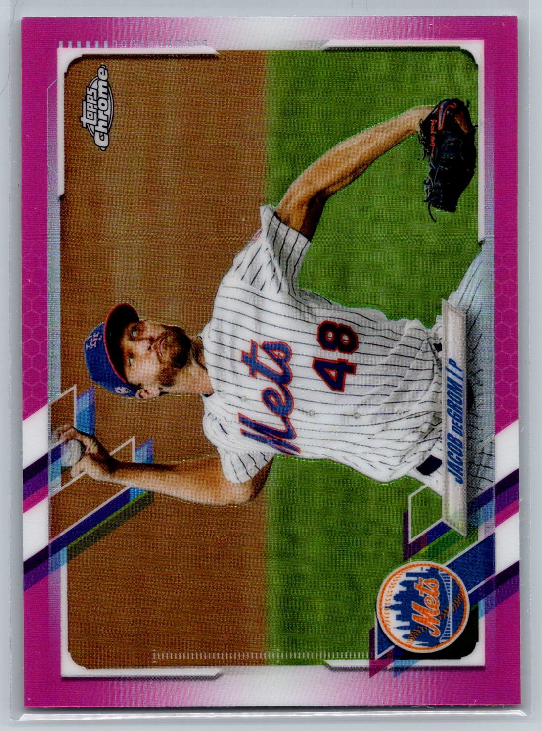 2021 Topps Chrome #12 Jacob deGrom Refractor New York Mets | eBay