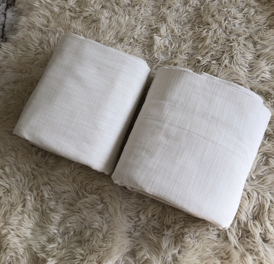 2X RESTORATION HARDWARE PERENNIALS CLASSIC LINEN WEAVE DRAPERY 100x84 ...