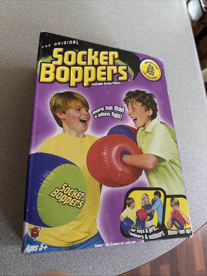 New Socker Boppers Kids Inflatable Boxing Pillows ONE PAIR Toy as seen ...