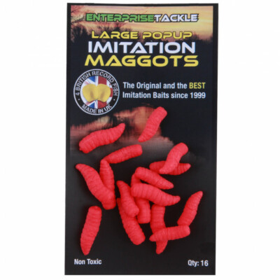 Enterprise Tackle Large Pop Up Maggots RED- Carp Coarse Imitation Bait ...