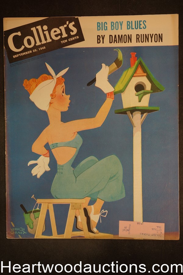 Collier's Sep 29, 1945 Damon Runyon, Erich Maria Remarque, Ohio State ...