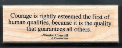 COURAGE QUOTE SERVICE POLICE FIREMAN MILITARY word Stampin Up NEW ...