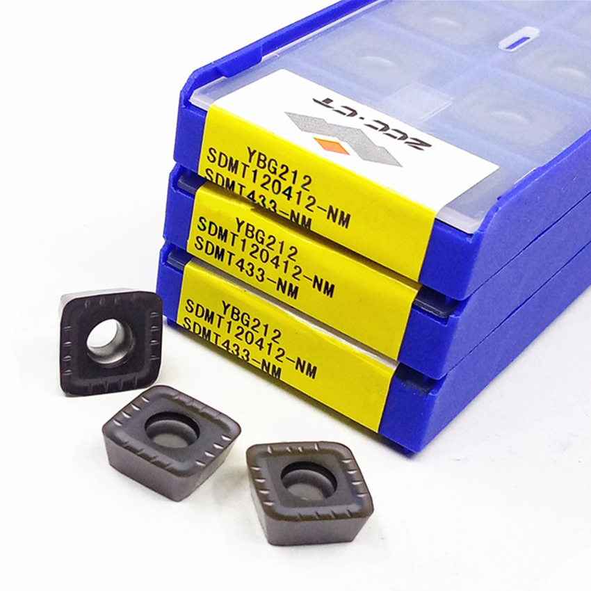10pcs SDMT120412-NM YBG212 SDMT433-NM Original ZCC.CT CNC blade carbide ...