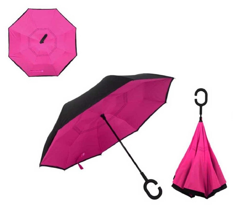 New Double Layer C-Handle Upside Down Waterproof Reverse Umbrella ...
