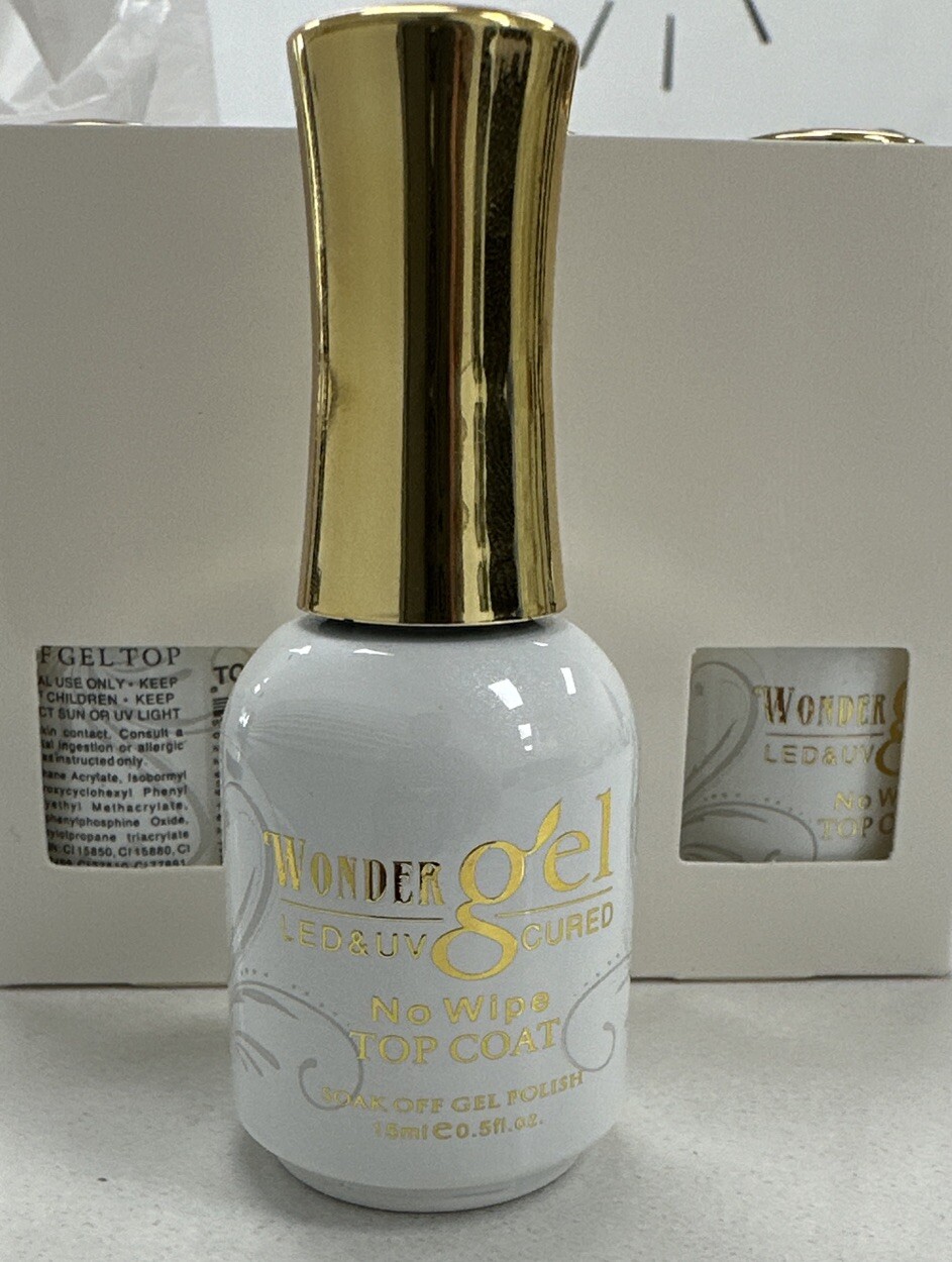 Wonder gel Top Coat no-wipe UV/LED Cured 0.5 Fl oz/15 mL | eBay