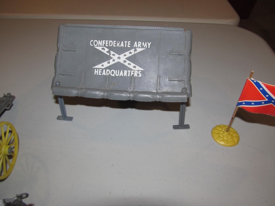 Vintage 1960's MPC Ring Hand Civil War Soldiers, Cannon, Tent Gray ...