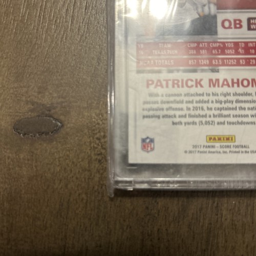 PATRICK MAHOMES Rookie Card ~ 2017 PANINI SCORE #2 & #403 | eBay