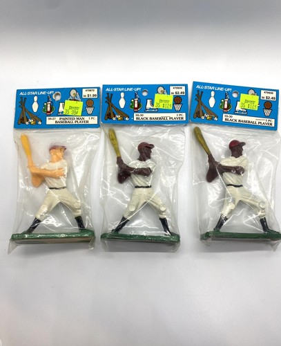 Lot Of 3 Pcs Mini Baseball Player Action Figure Miniatures Play Set ...