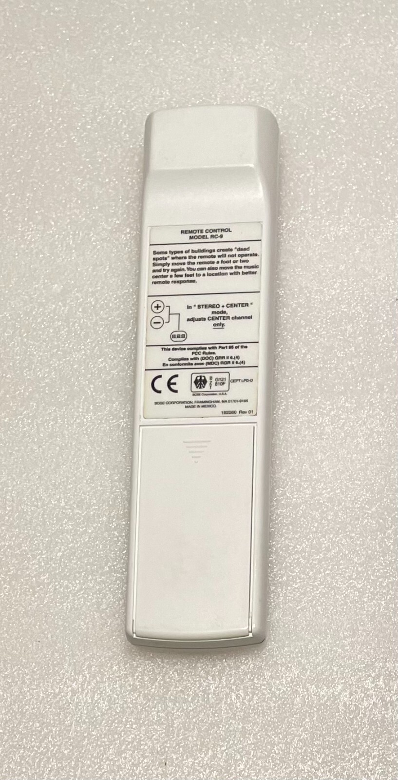 Bose RC-9 Remote Control for Lifestyle 3 5 8 12 Music Center 5 ...