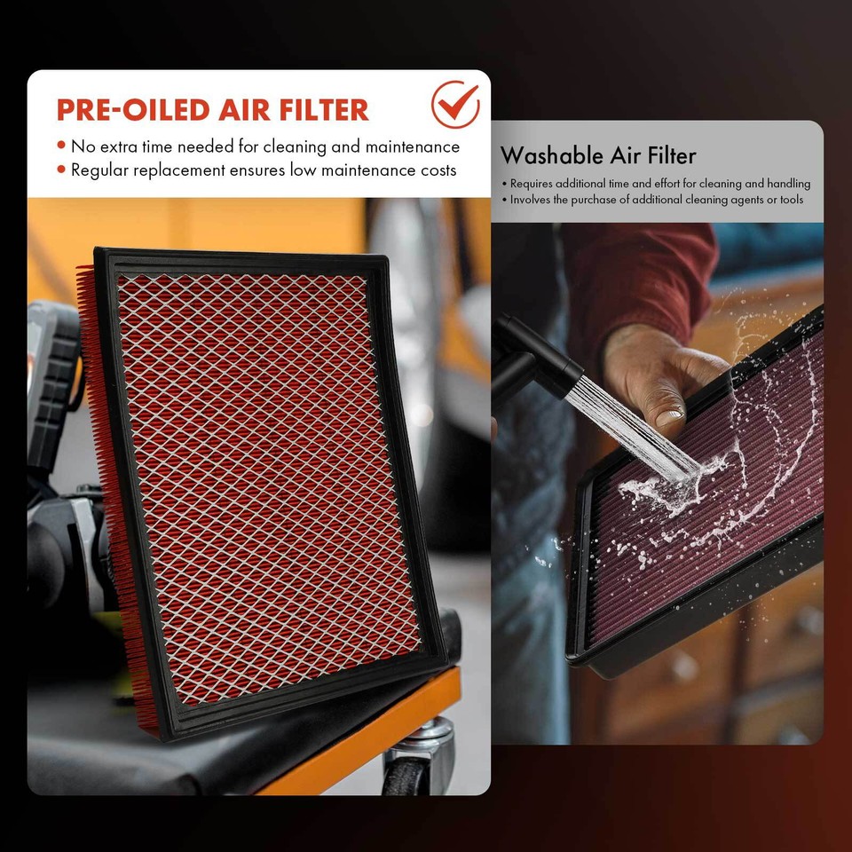 2x High Performance Engine Air Filter for Jeep Grand Cherokee Nissan ...