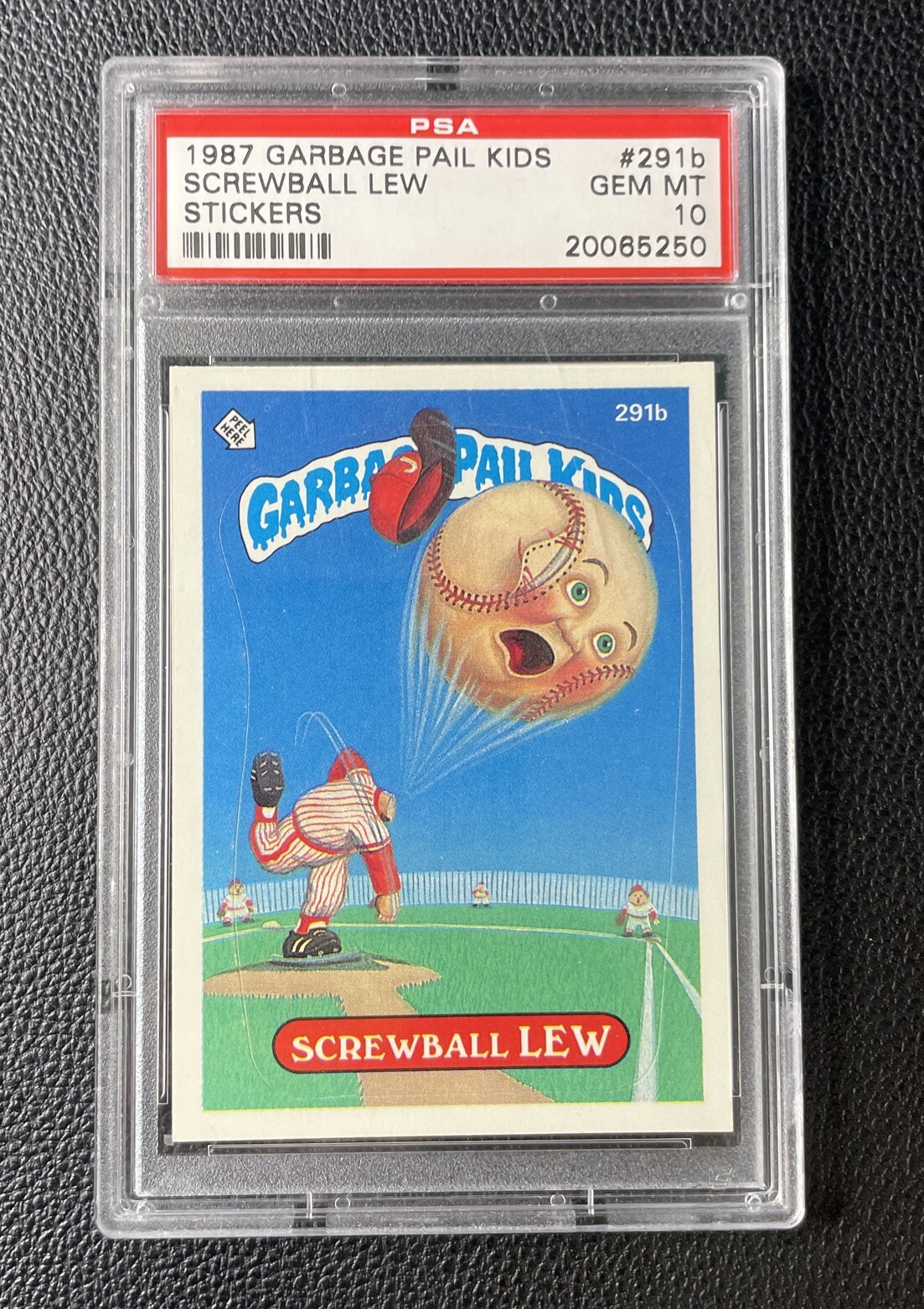 1987 GARBAGE PAIL KIDS PSA 10 GEM MINT 291B SCREWBALL LEW SET BREAK | eBay