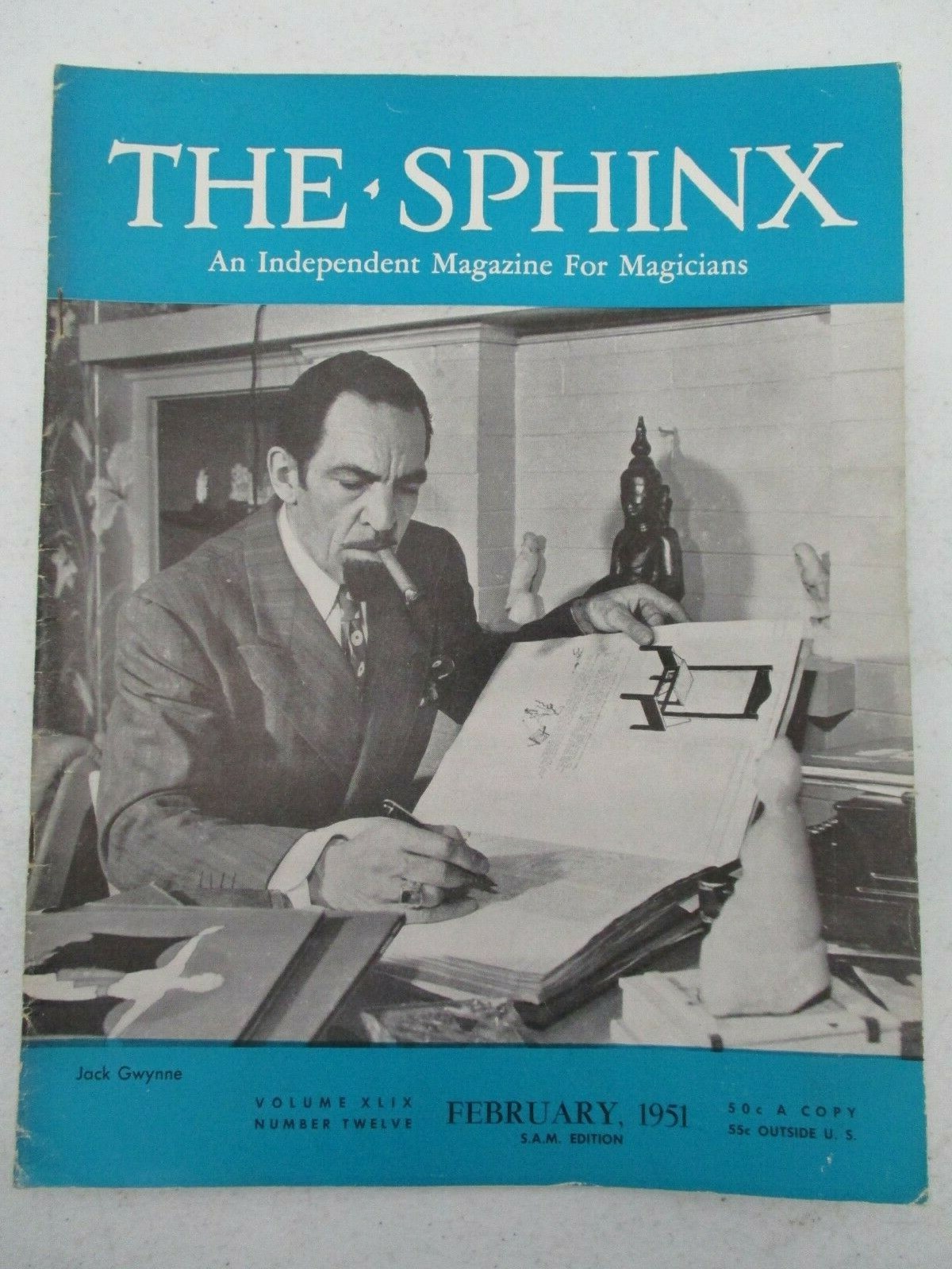 THE SPHINX MAGAZINE FEBRUARY 1951 JACK GWYNNE VOLUME 49 #12 MAGIC ...