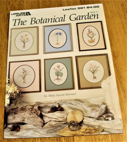 Leisure Arts: THE BOTANICAL GARDEN Cross Stitch Book #451 Mary Vincent ...