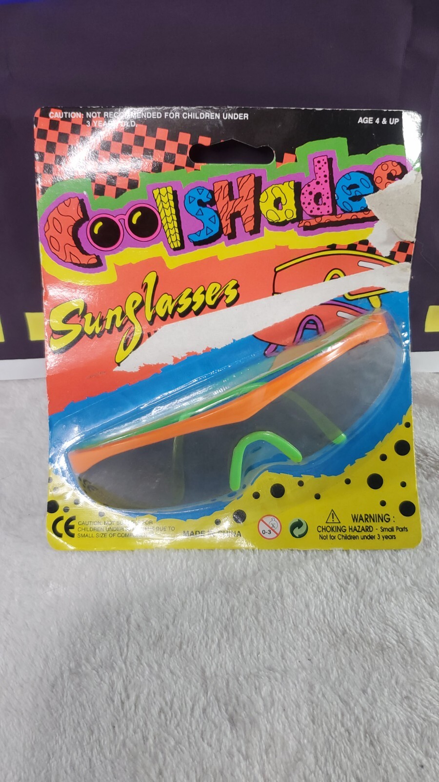 VINTAGE 80s 90s Cool Shades Sunglasses Neon Retro Tinted Plastic NOS ...