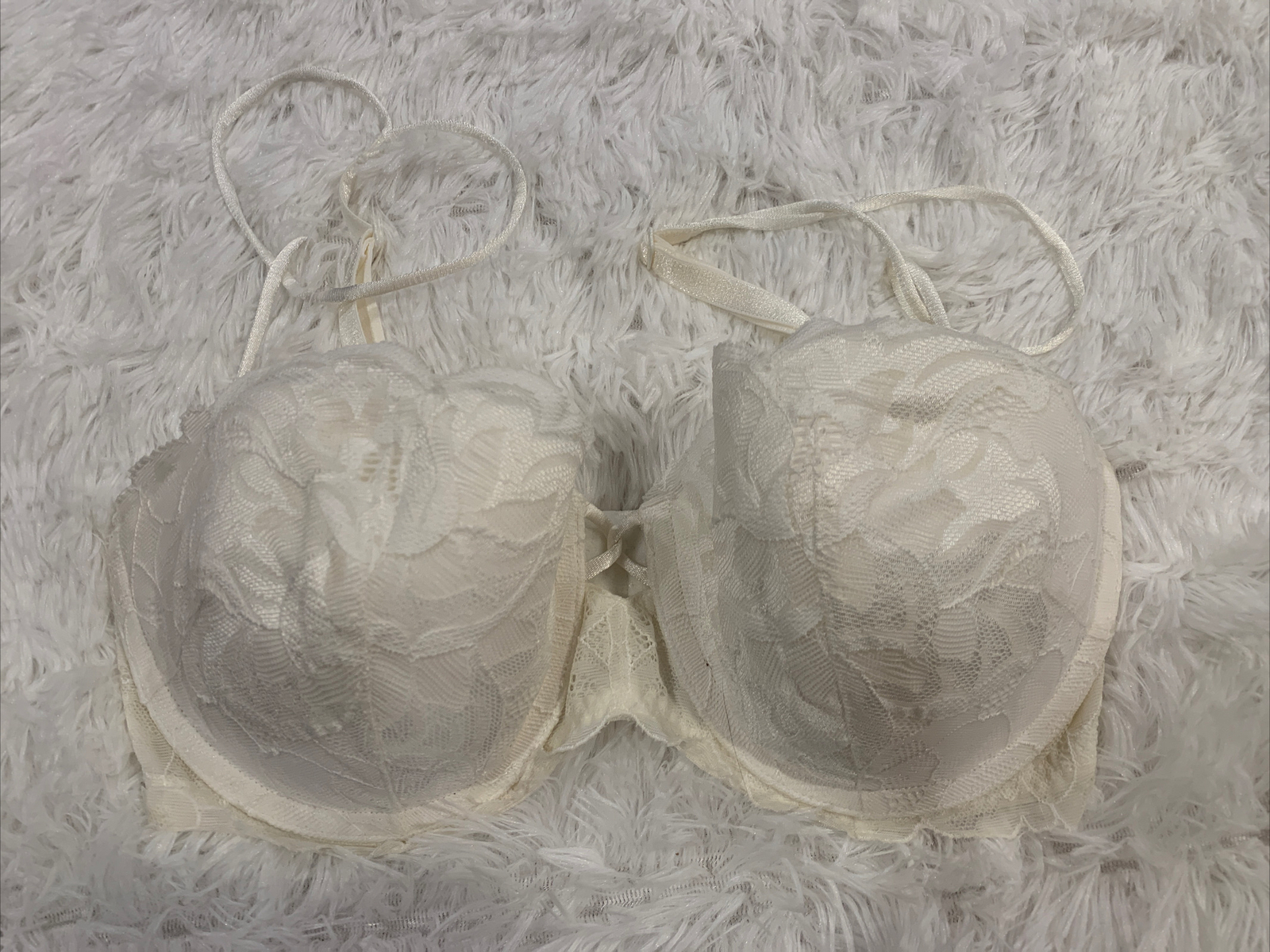 Vintage Victoria's Secret Bra ~ White Lace ~ Size 34C… - Gem