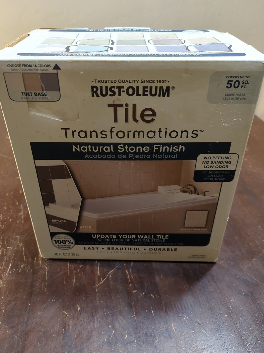 Rust Oleum Tile Transformations Spray Painting Our Bathroom Tiles With