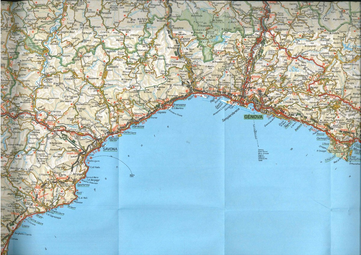 Mappa Stradale D'epoca