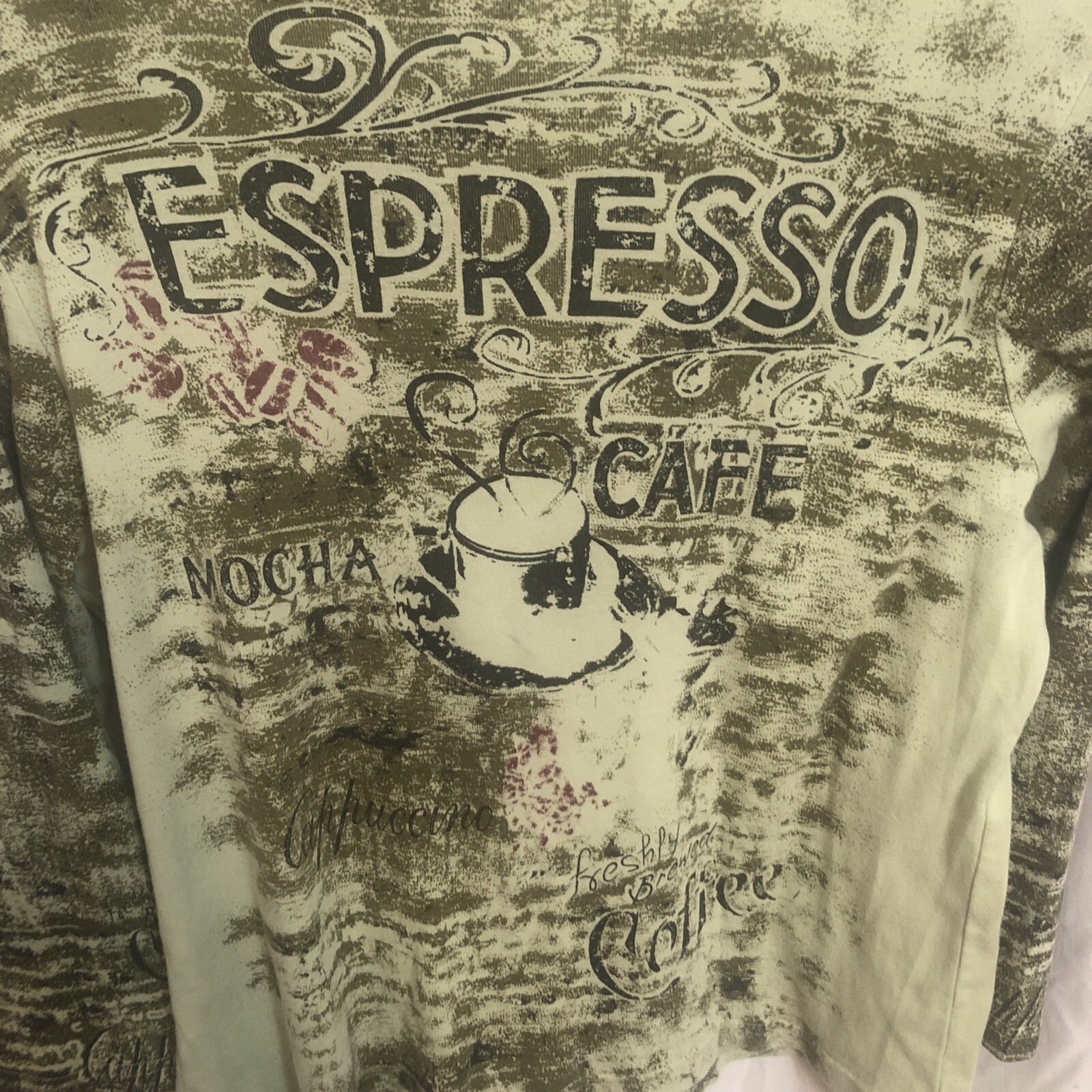 Take Two Clothing Co T-Shirt Women XLMint Green Sequins ESPRESSO CAFE ...