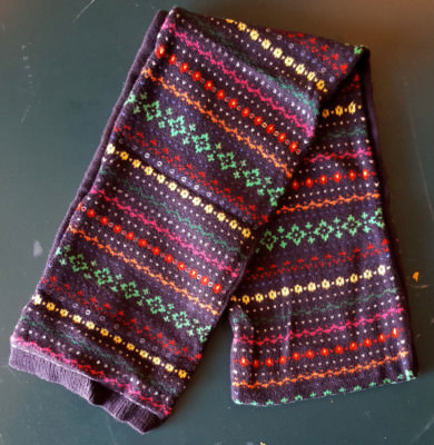 Talbots SCARF-Lambswool Blend-67 x 8"-Multi Color Black-Winter Warm ...